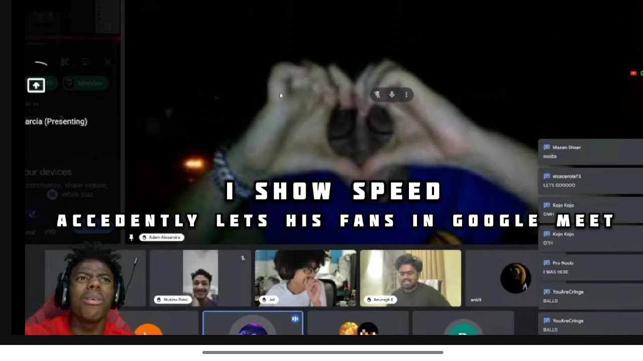 I SHOW SPEED ACCEDENTLY LETS HIS FANS JOIN IN GOOGLE MEET *BAD ENDING # ...