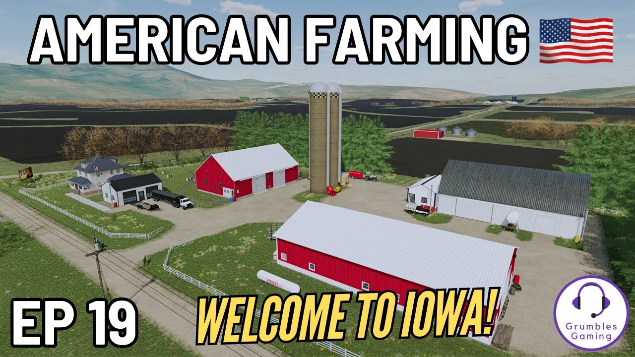 WELCOME TO IOWA | American Farming | FS 22 | Episode 19 - YouTube