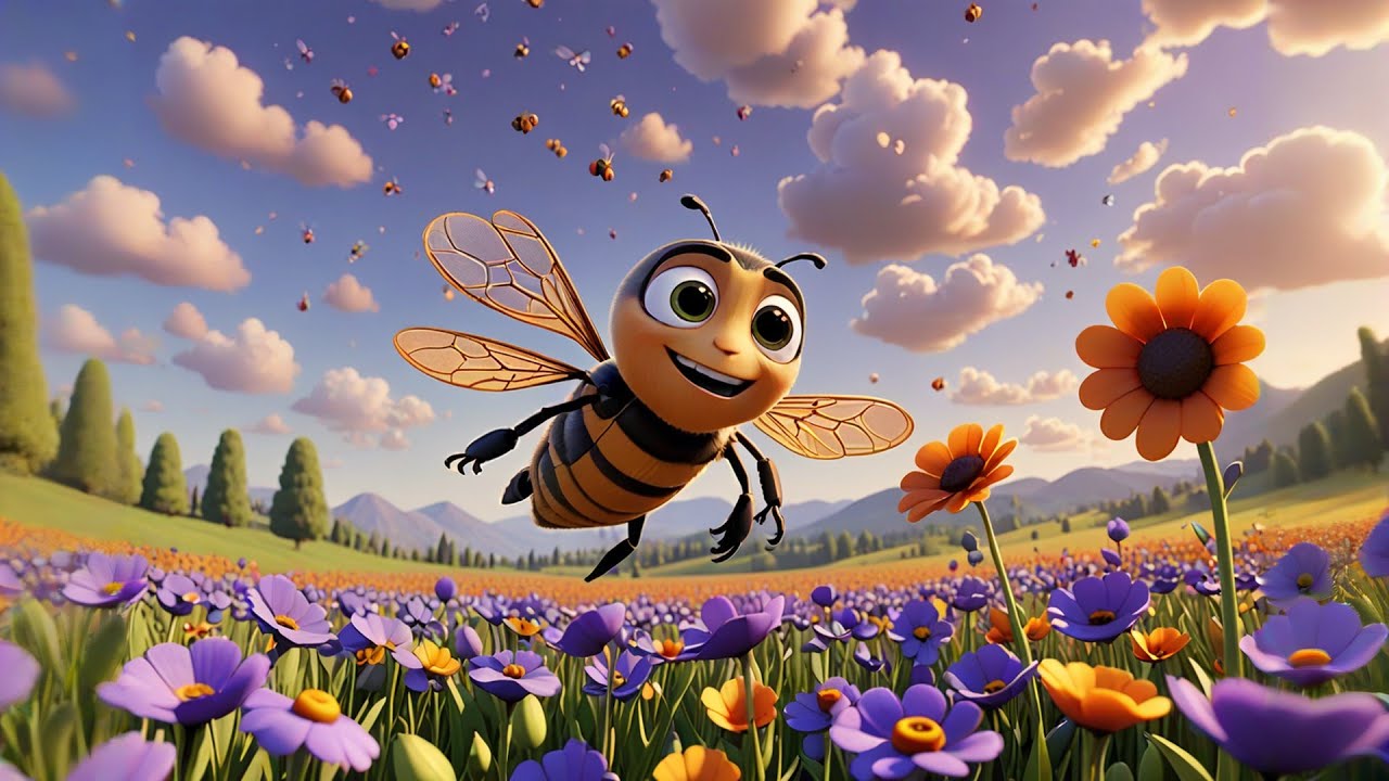 Five Busy Bees Buzz Buzz Buzz | Nursery Rhymes and Kids Songs | Baby ...