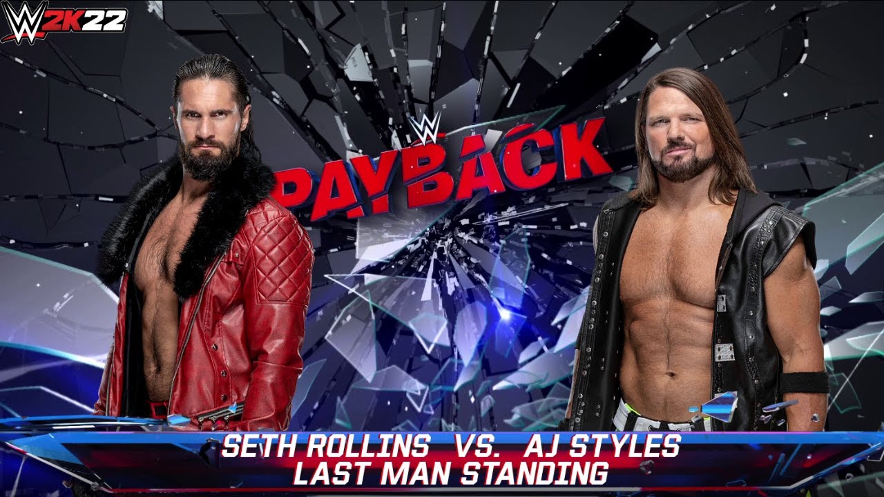 SETH ROLLINS VS AJ STYLES LAST MAN STANDING MATCH - YouTube