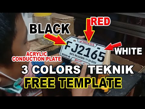 How to make 3 COLORS CUT OUT STICKER for CONDUCTION PLATE || KUYA DHODZ ...