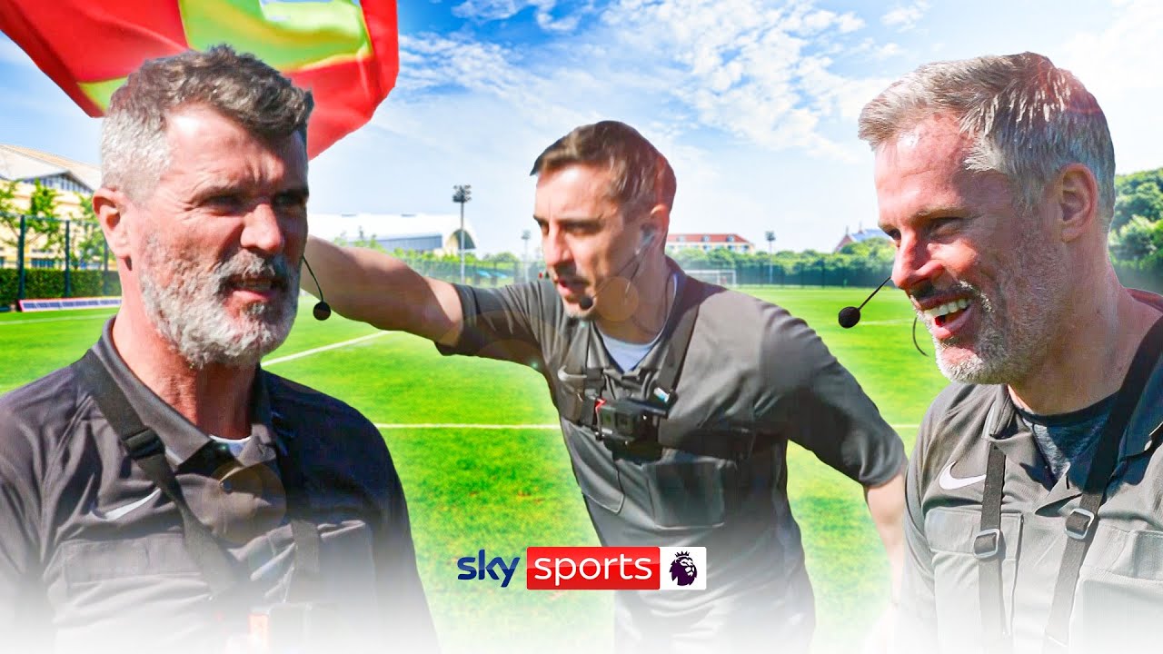 Keane, Neville & Carra train to be referees with Mike Dean 😂 | The ...