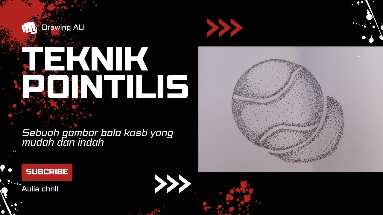 TEKNIK POINTILIS || HITAM PUTIH || BOLA KASTI || MUDAH || SEDERHANA ...