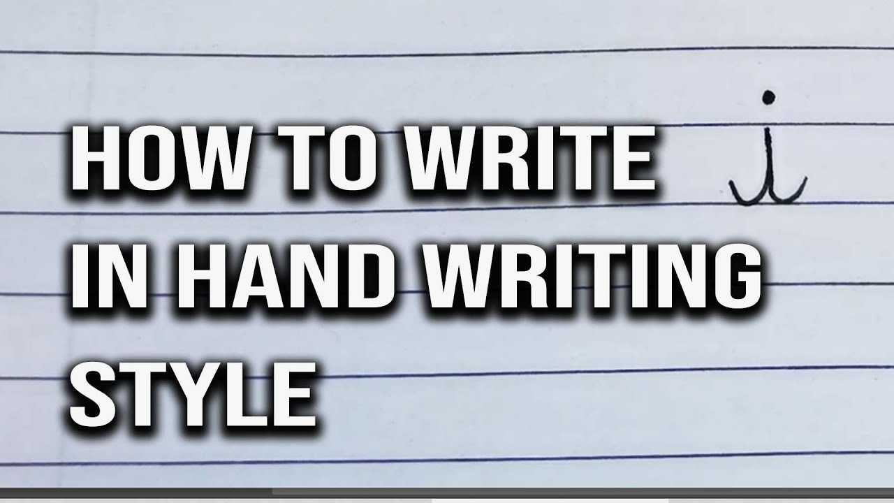 How to write i in handwriting style cursive handwriting styles. - YouTube