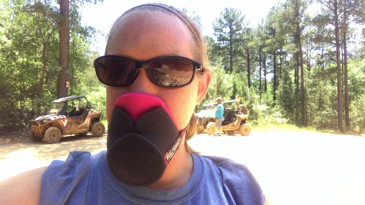 wolfsnout dust mask rzr riding - YouTube