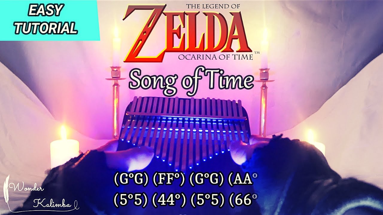 Tutorial Song of Time - Zelda Ocarina of Time - Kalimba easy cover ...