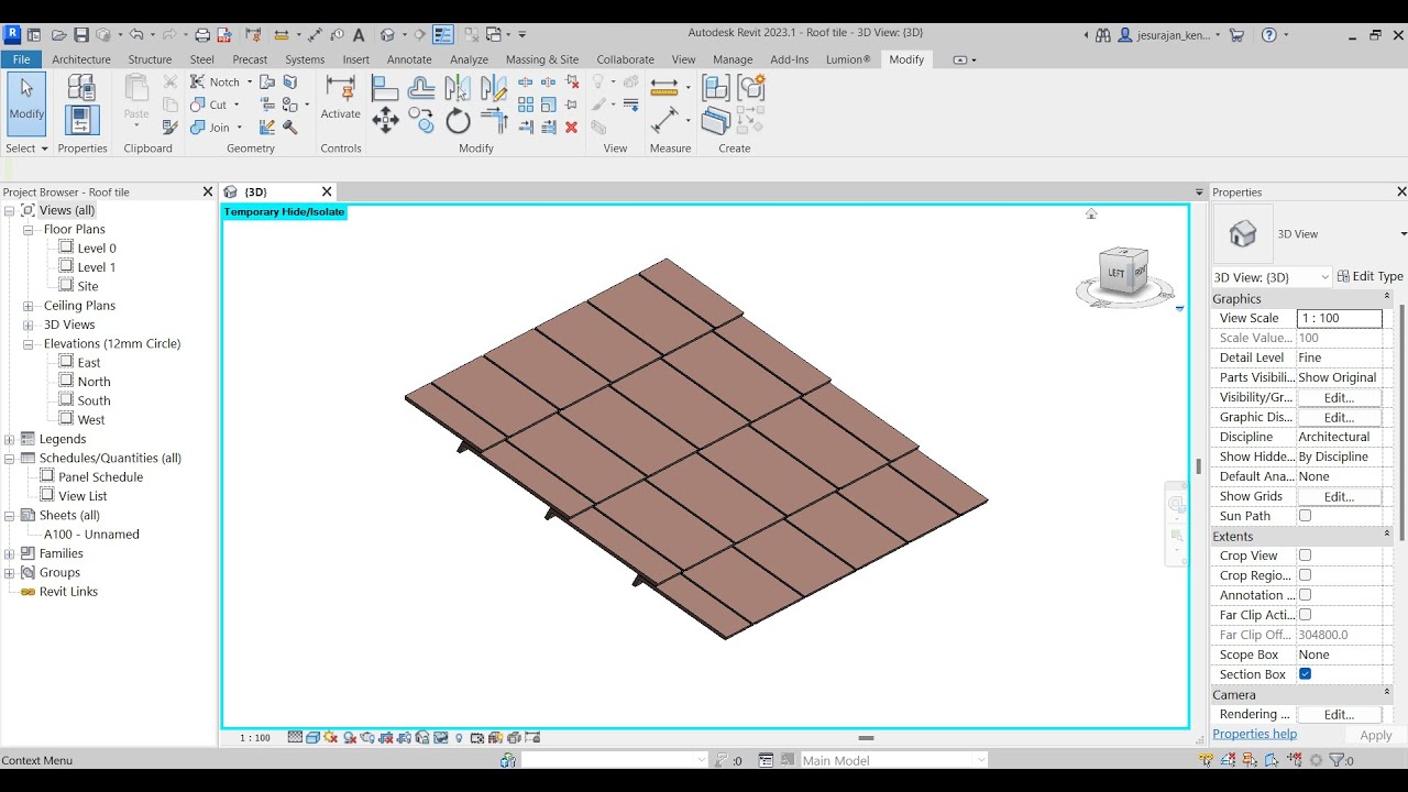 Roof Tile Modeling in Revit - YouTube