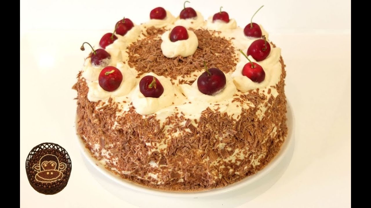 TARTA SELVA NEGRA 😍🍫😋.Torta o PASTEL Receta la ORIGINAL Black forest ...