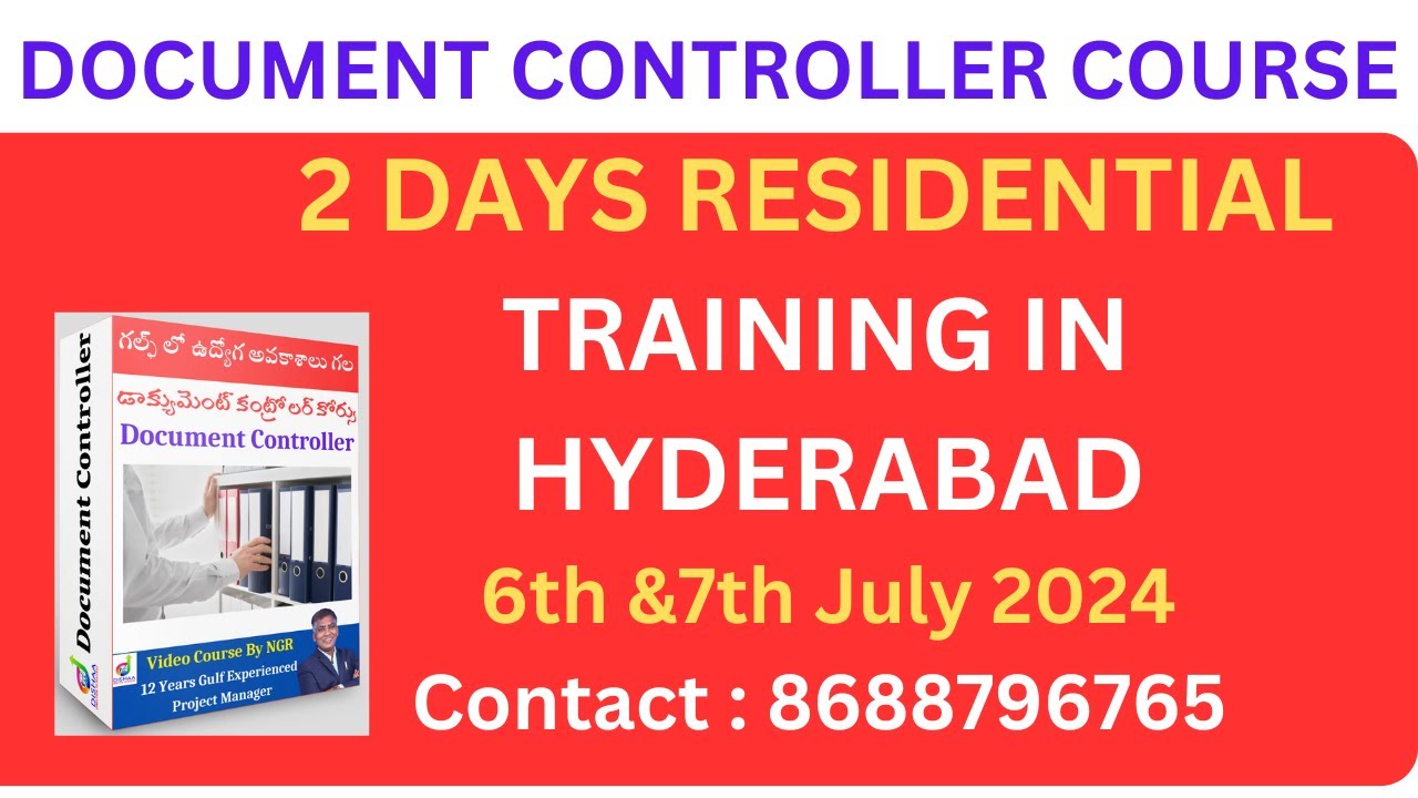 DOCUMENT CONTROLLER COURSE - RESIDENTIAL TRAINING IN HYDERABAD - YouTube