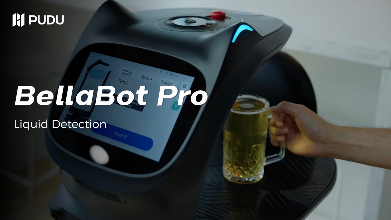 BellaBot Pro: Advanced Liquid Detection and Smooth Delivery | Pudu Robotics - YouTube