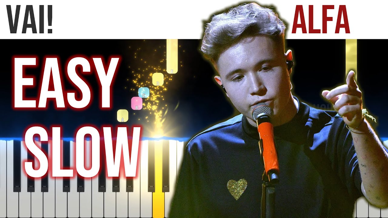 Vai! - Alfa - SANREMO 2024 - EASY SLOW Piano Tutorial with Melody ...