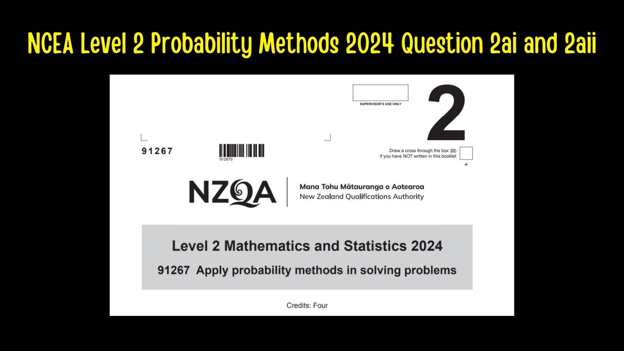 NCEA Lvel 2 Probability Methods Question 2ai and 2aii - YouTube