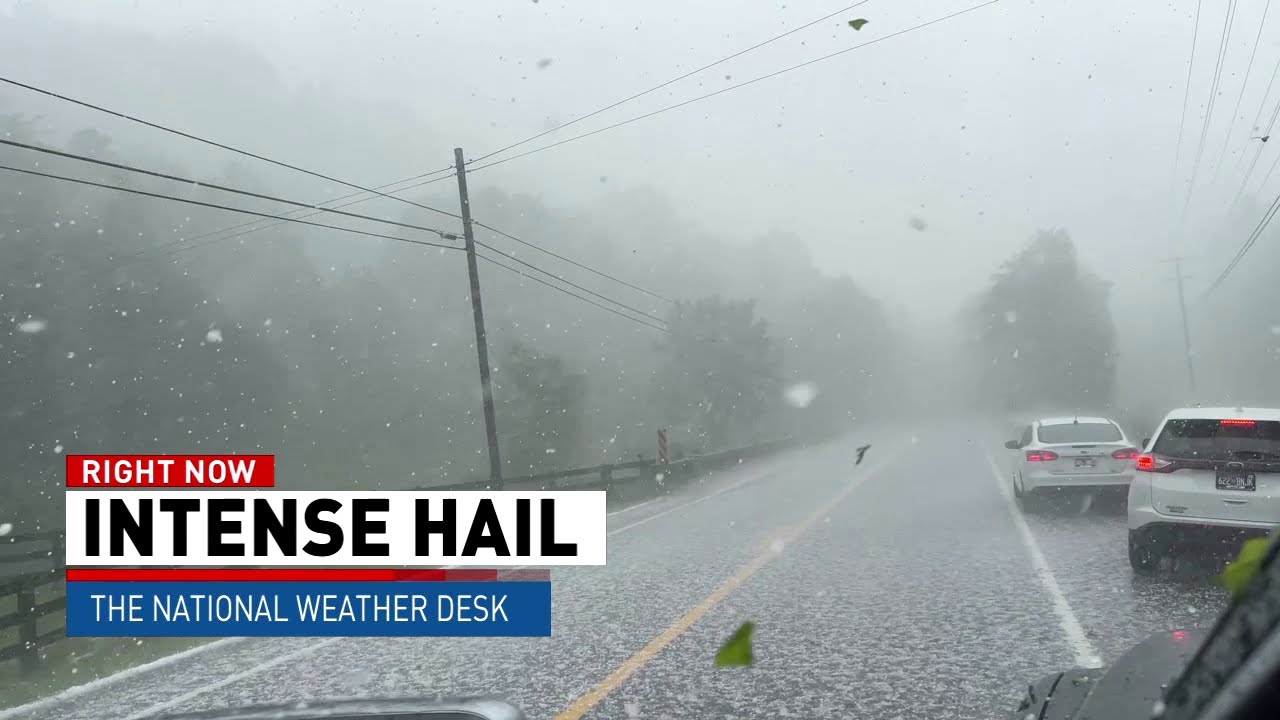 A crazy amount of hail falls on many parts of the country on Thursday ...
