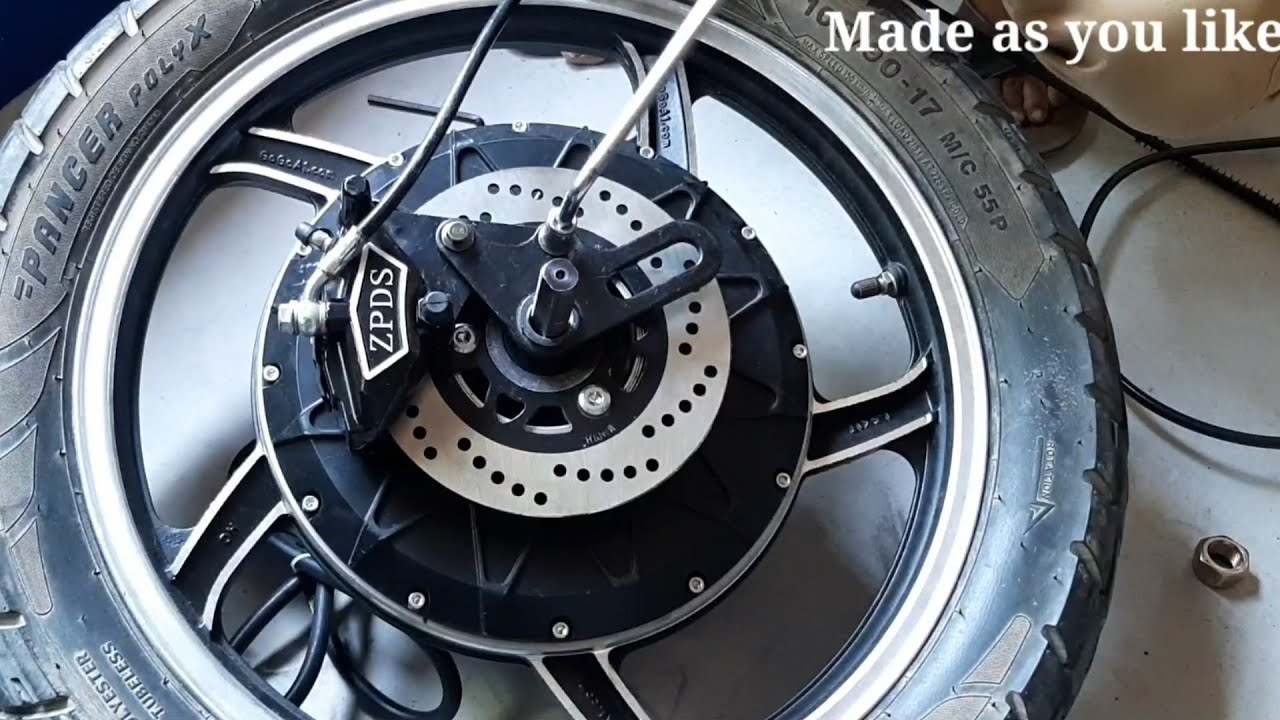 Hub motor fitting || Electric Bike Fittings. || Motor Installation ...