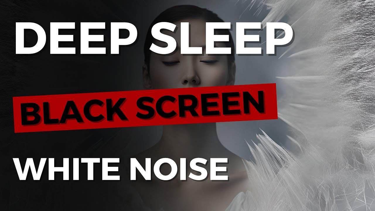 fall asleep white noise sound deep sleep black screen - YouTube