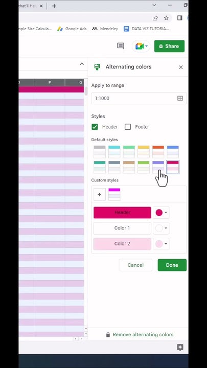 Alternate Row Color? ☝️ - YouTube