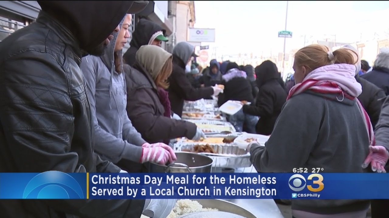 Christmas Day Meal For The Homeless In Kensington - YouTube