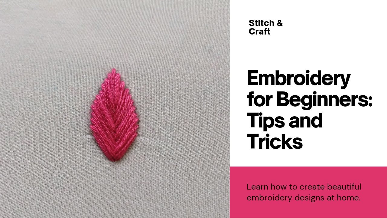 Beautiful leaf embroidery design... Simple leaf stitch tutorial.. 🥰🥰 ...