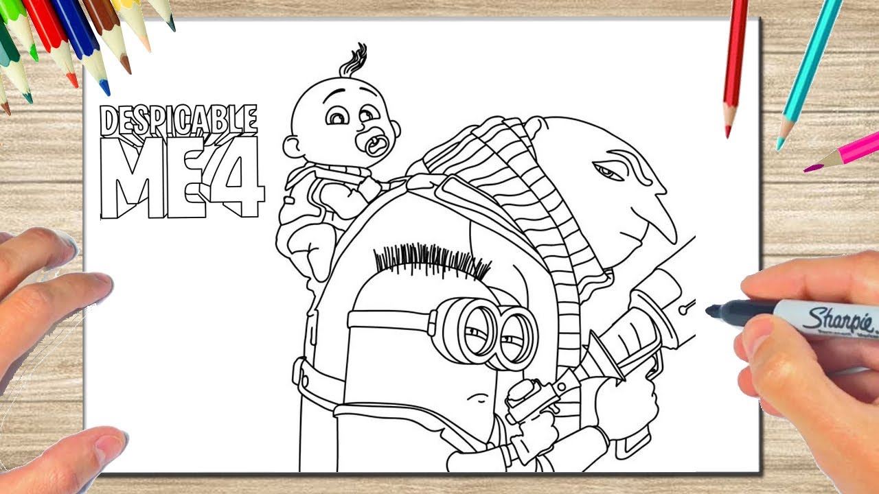 How to DRAW Despicable Me 4 | DESPICABLE ME | Mega MINIONS | For KIDS ...