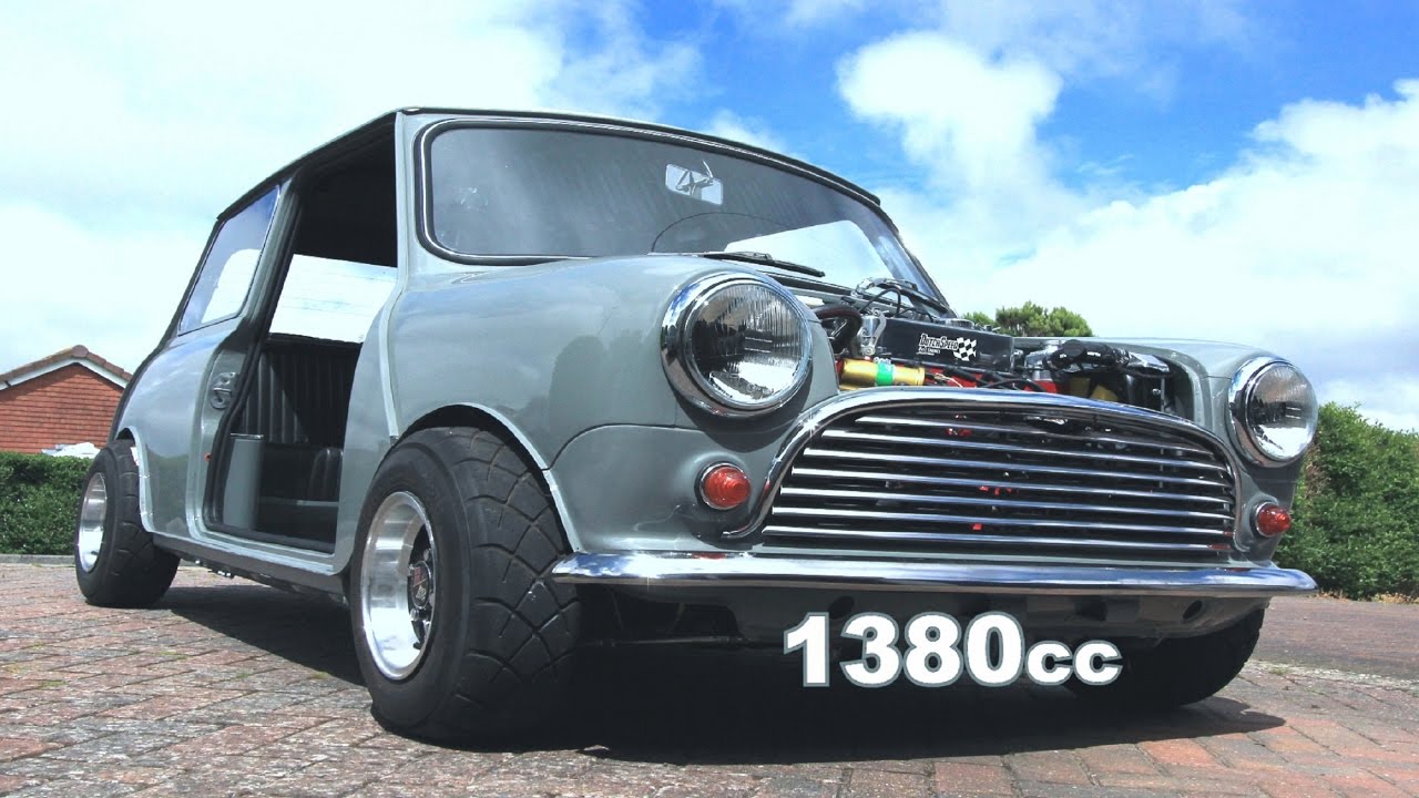 1380cc Classic Mini Engine install / First start up! - YouTube