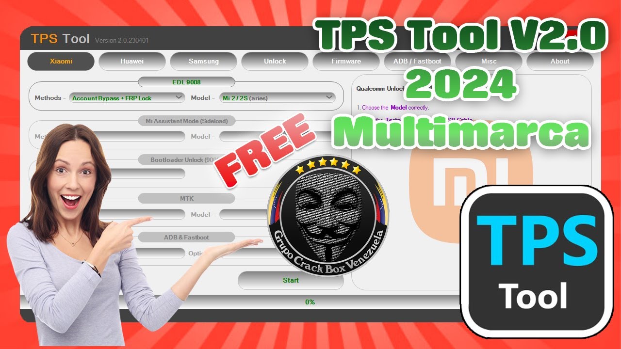 Increíble TPS Tool V2.0 2024 Multimarca Soporta Hisilicon Qualcomm Mtk ...