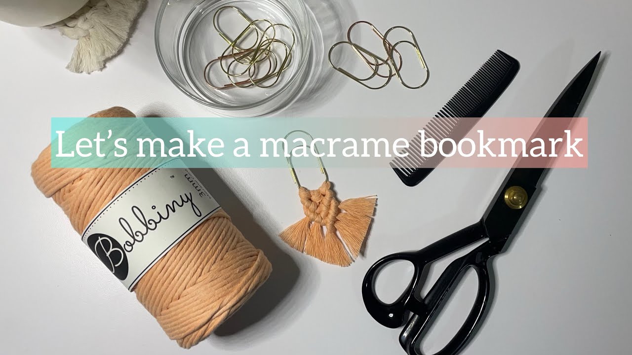 Macrame bookmark tutorial, beginner macrame tutorial - YouTube