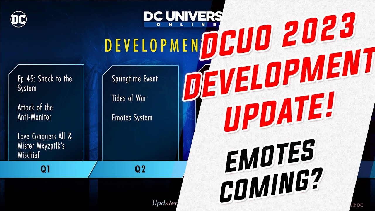 DCUO 2023 Development Update: EMOTES? - YouTube
