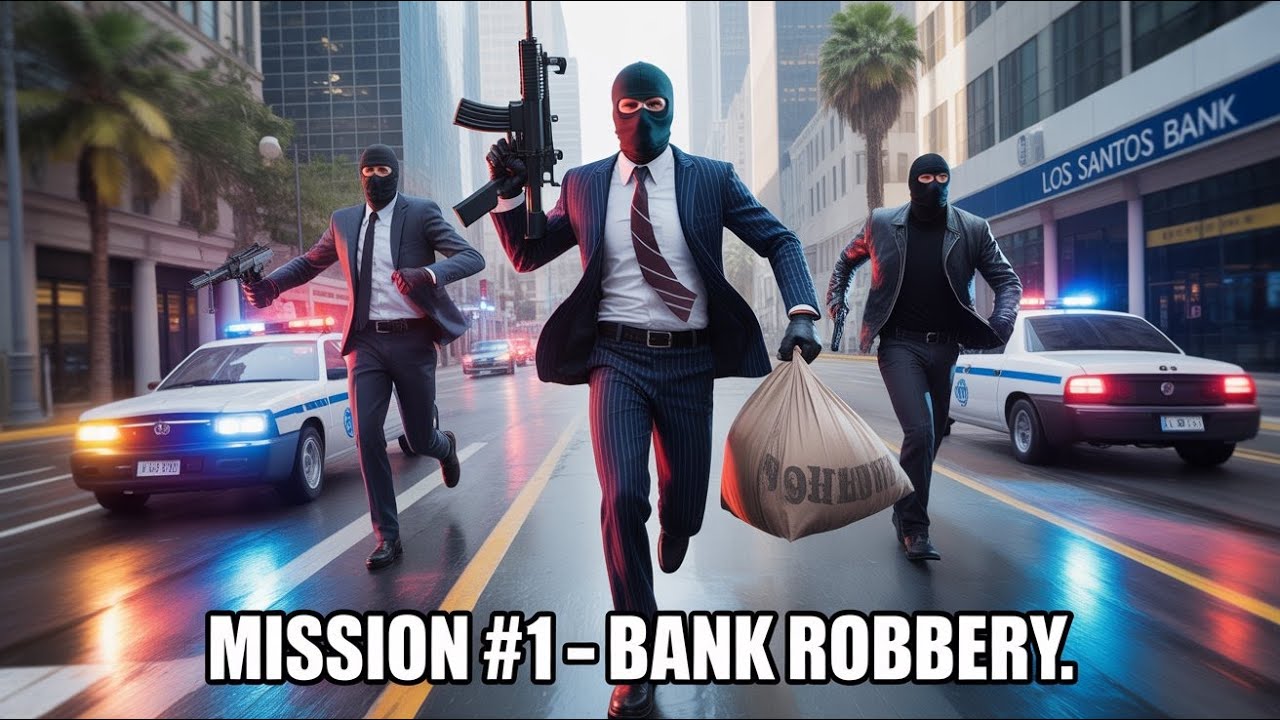 GTA V 1st Mission Bank Rober - YouTube