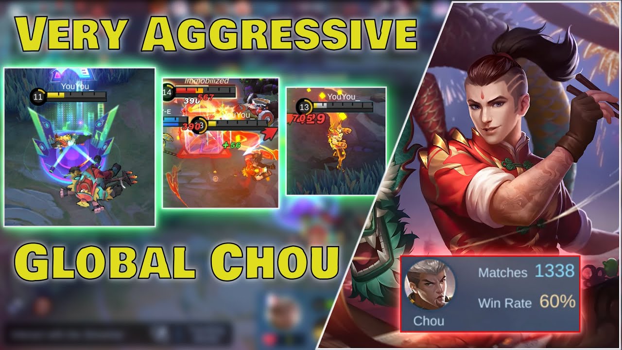 Free Style King With 60% Win Rate - Chou Gameplay - Mobile Legends Bang ...
