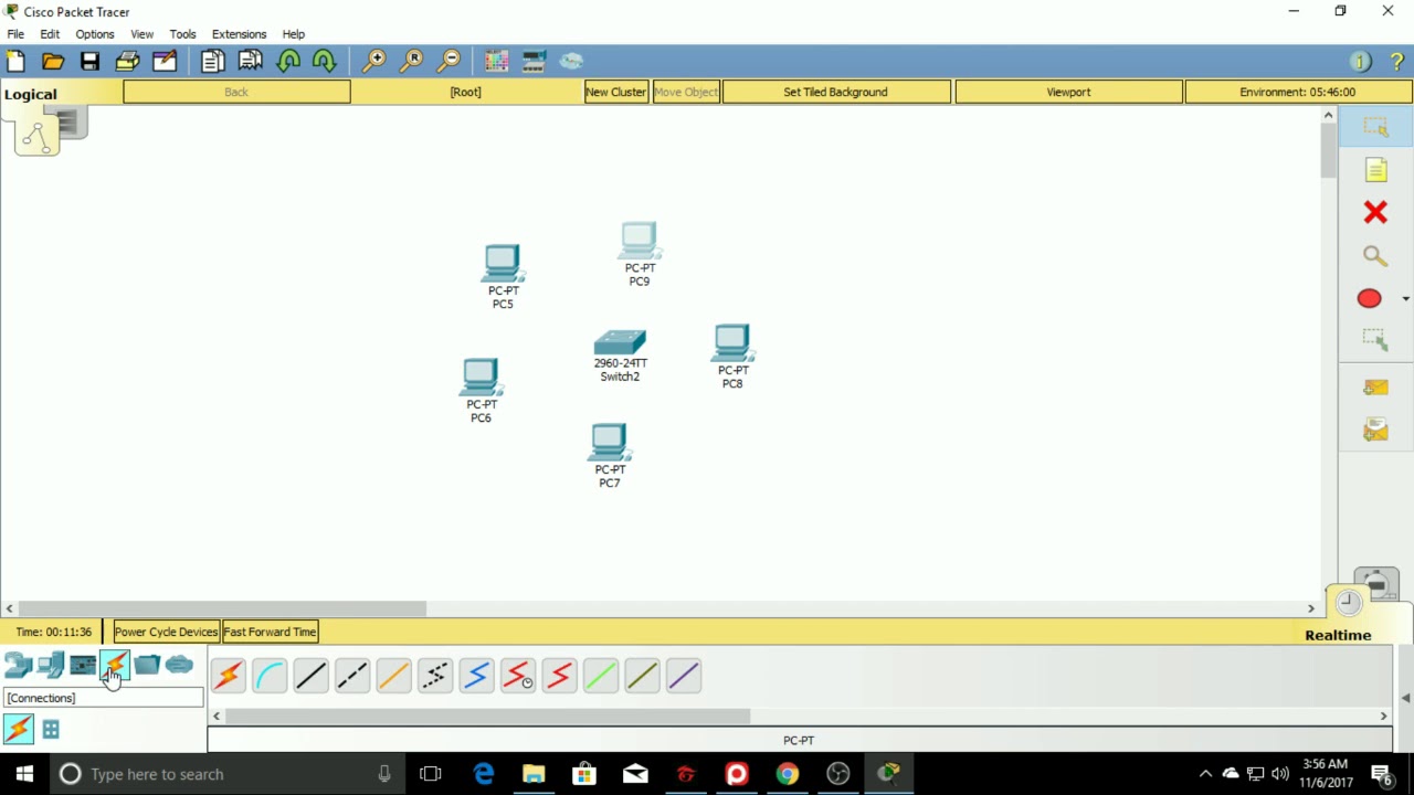 How to make an star topology in cisco packet tracer - YouTube