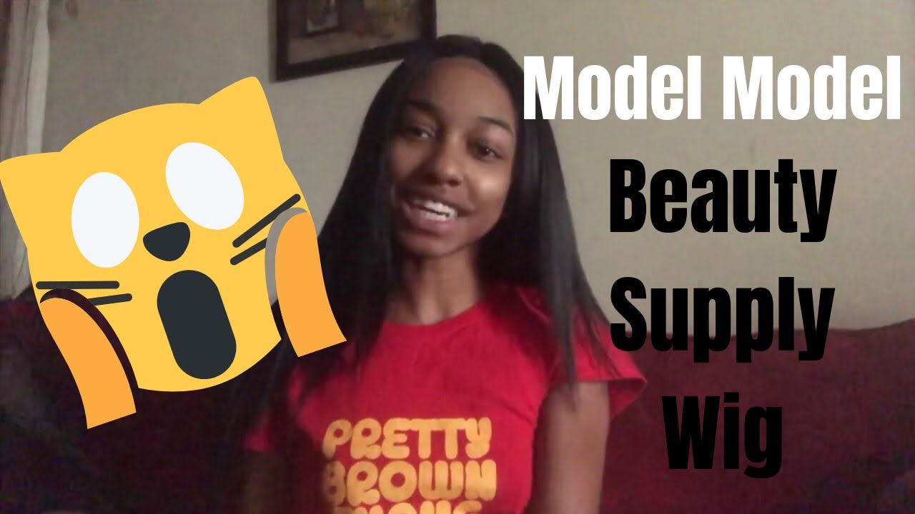 Model Model Straight Middle Part Jet Black Wig Unboxing | Bonnet Baddie ...