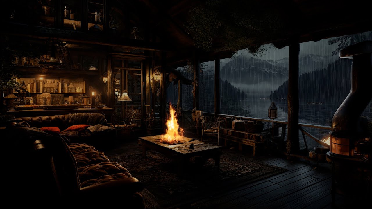 Riverside Rain Relaxation| Sound Sleep and Stress Reduction with Cozy ...