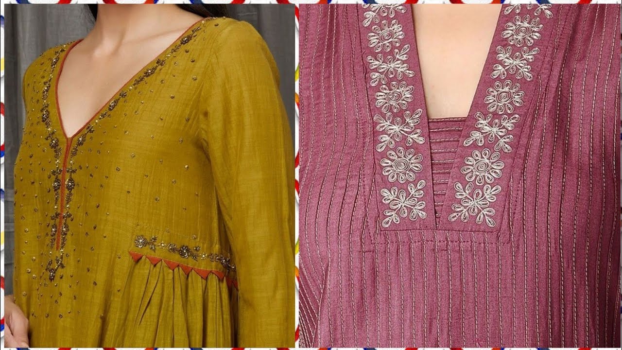 Most Beautifull Stylish Embroidery Neck Designs For Womens And Girls ...