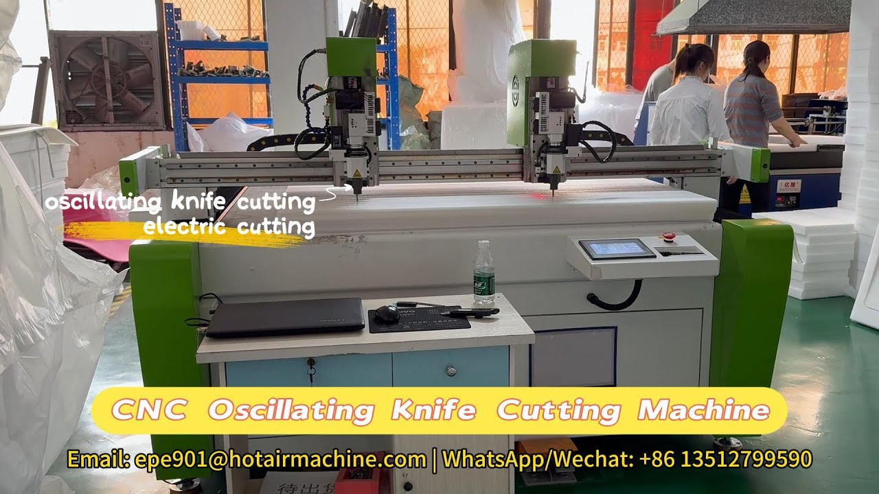 CNC Foam Cutting Machine with Oscillating Knife | EPE Foam Precise ...