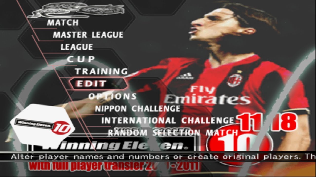 Winning Eleven 10 PS2 - 11.18 TRANSFER 2010-11 - YouTube