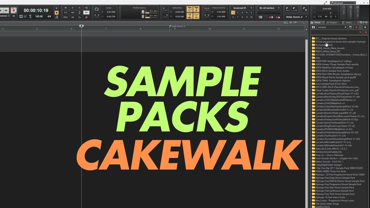 How to download and use sample packs in Cakewalk by Bandlab - YouTube
