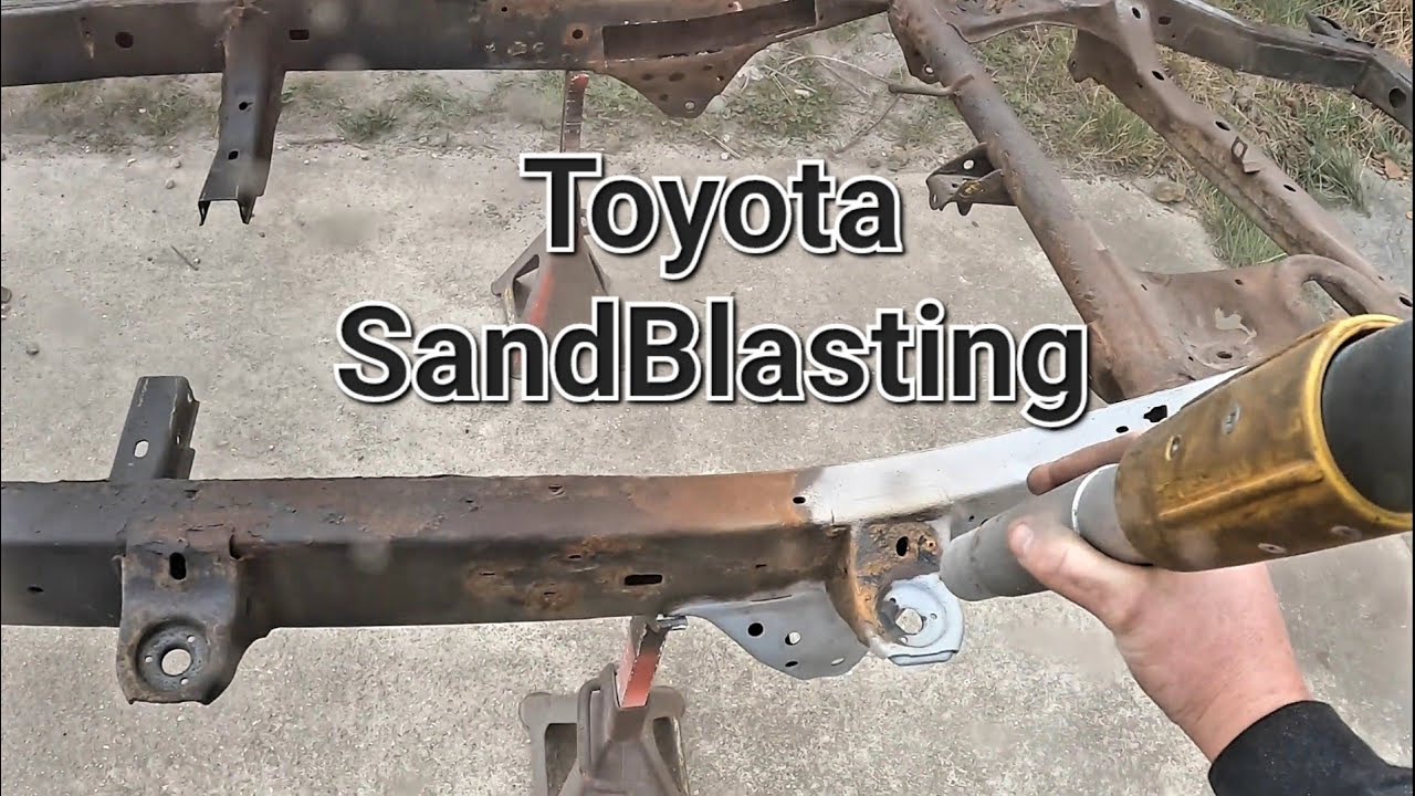 1997 Toyota land cruiser chassis SandBlasting - YouTube