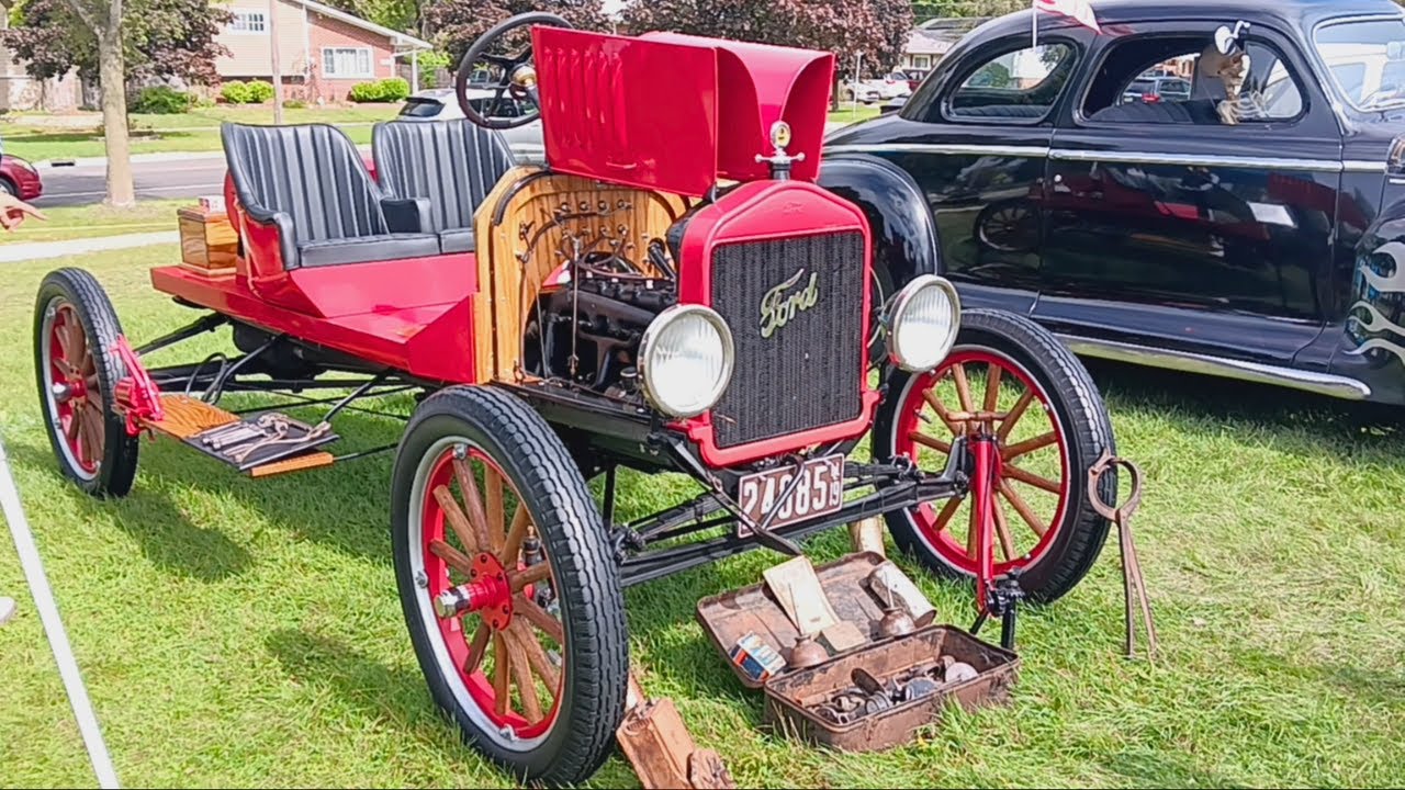 Stunning Red 1919 Ford Model T Speedster! | Antique Car Show Fun - YouTube
