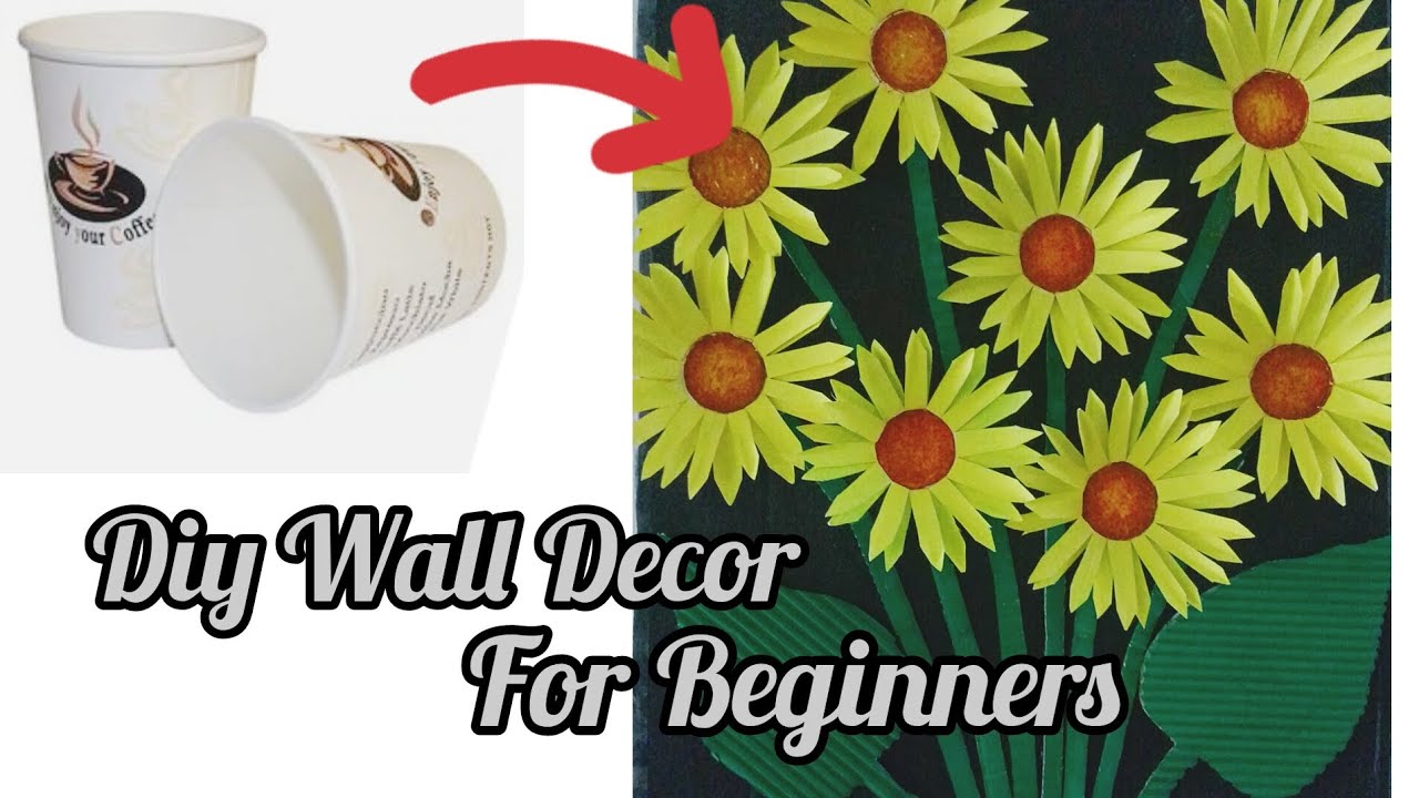 Paper Cup Craft/Diy wall Decor for Beginners - YouTube