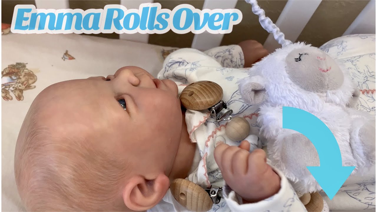 Baby Emma rolls over for the first time baby’s first milstone reborn ...