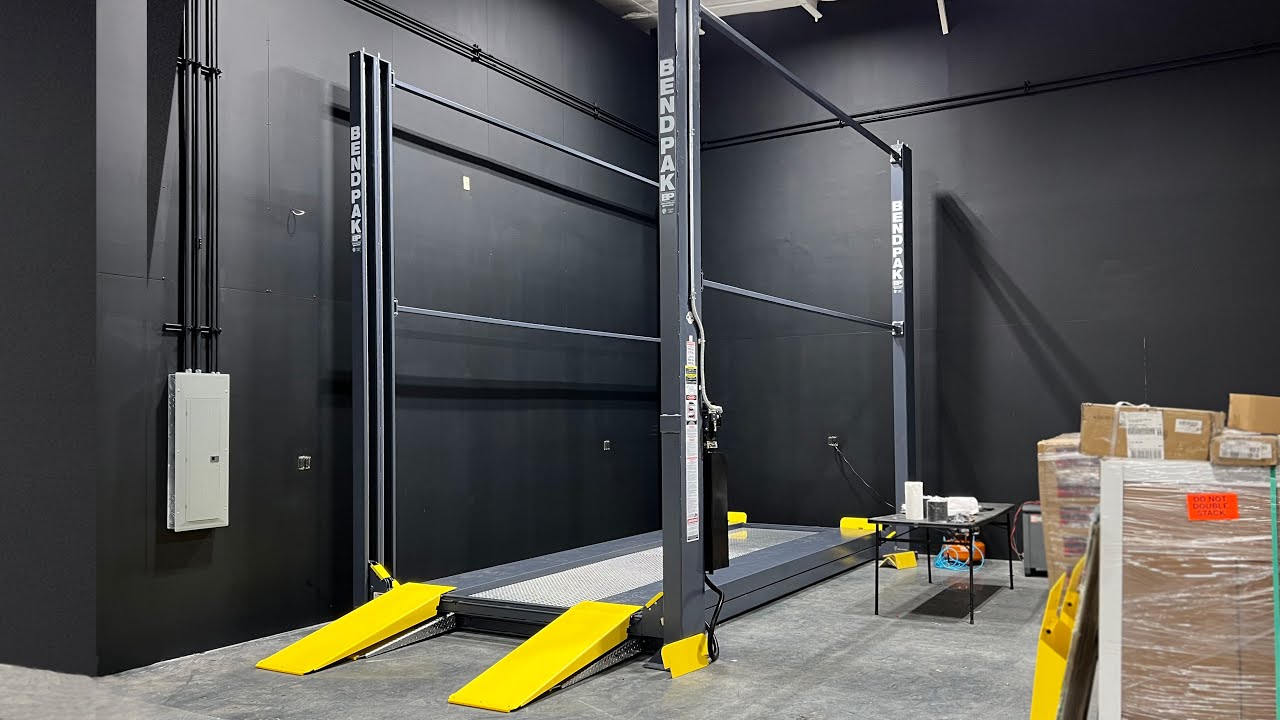 Our Massive BENDPAK 3 Tier Parking Lift Is Up! - YouTube
