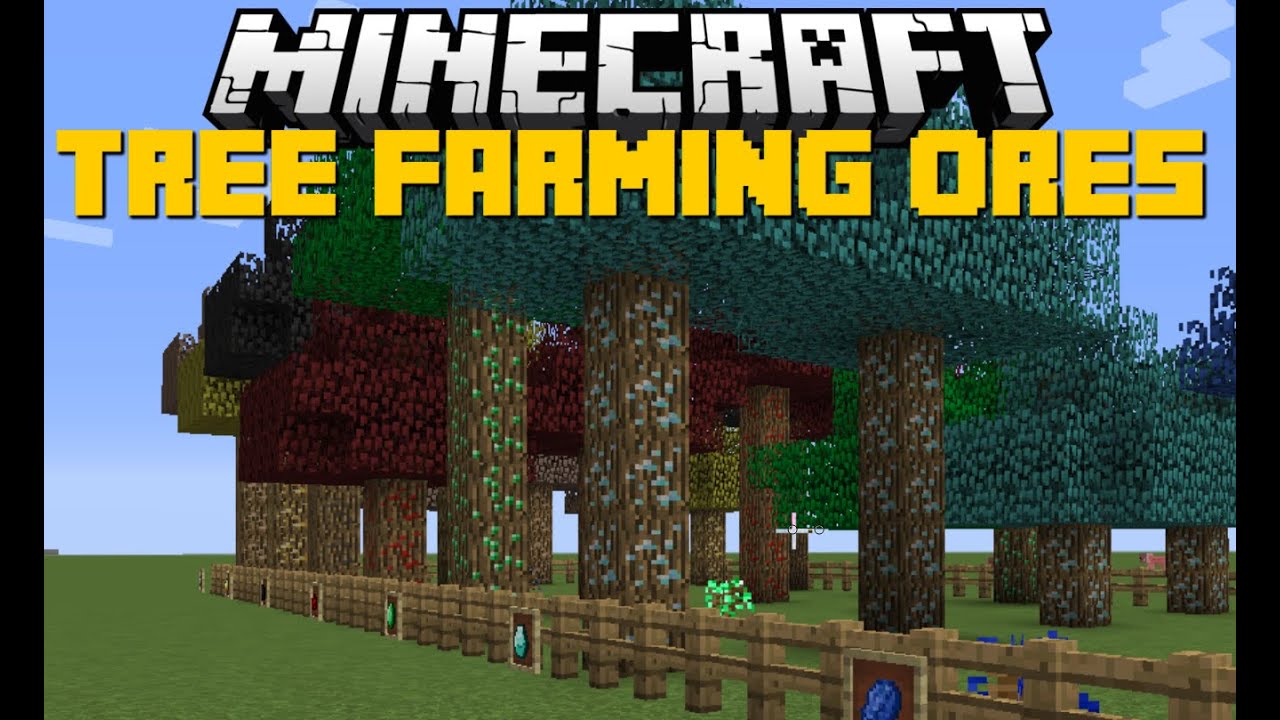 Minecraft: TREE ORES FARMING MOD (Diamond Tree's, Obsidian Tree's & XP ...