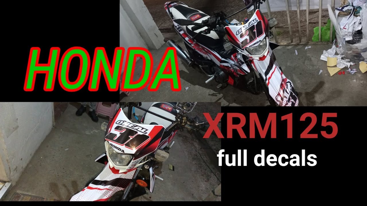 HONDA xrm125 new decals sticker - YouTube
