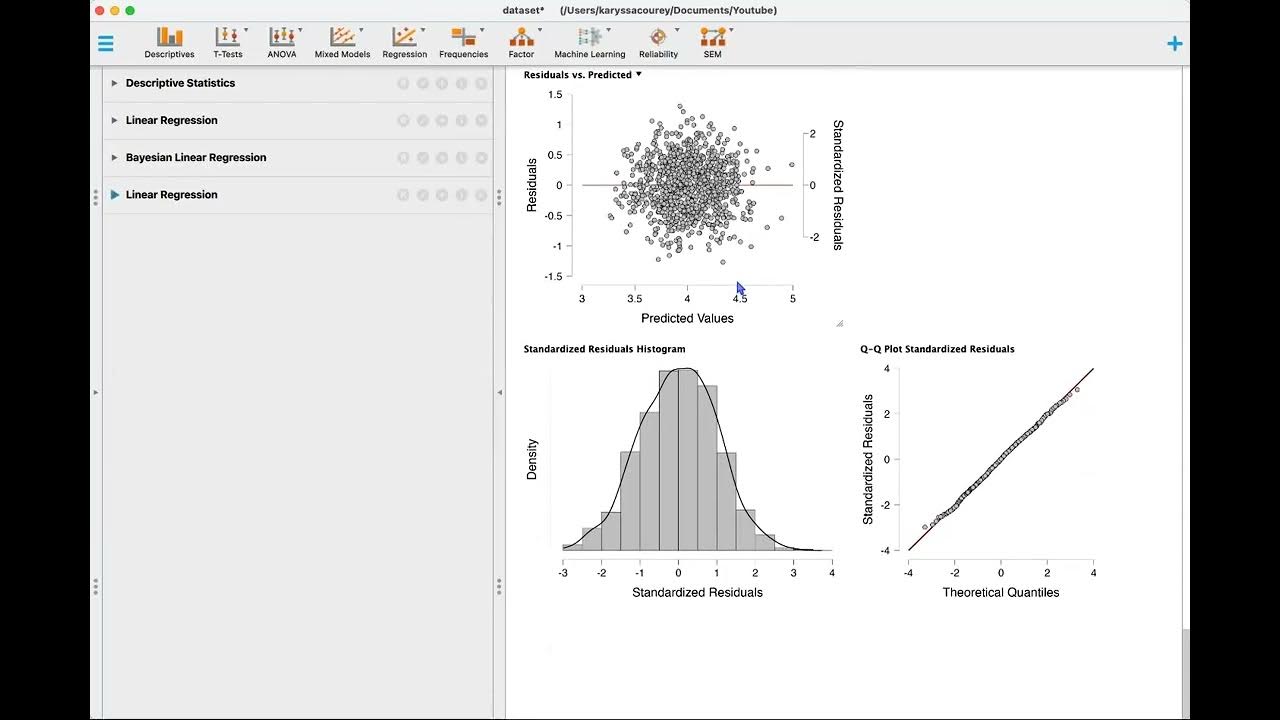 JASP Tutorial: Frequentist and Bayesian Regression with Results - YouTube