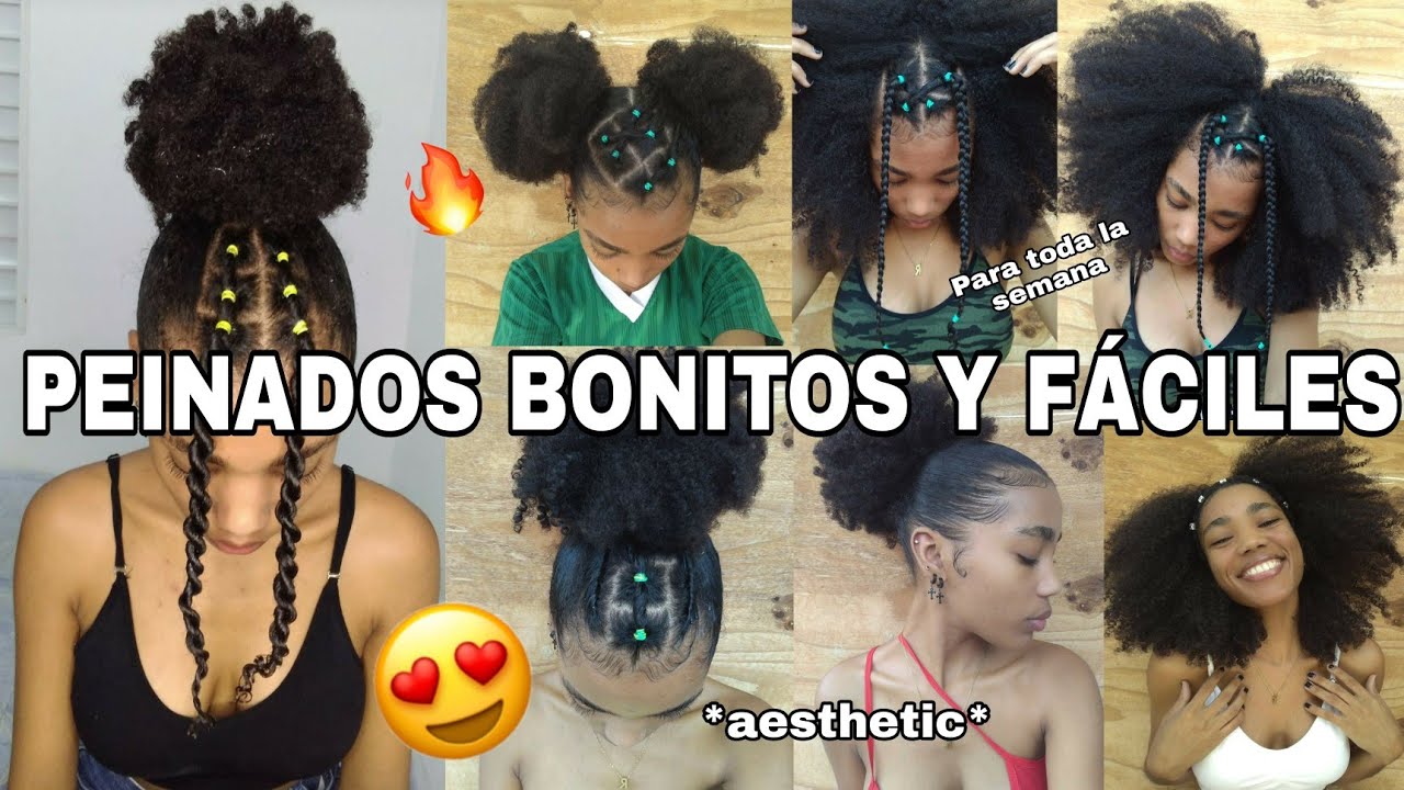 PEINADOS PARA PELO AFRO RIZADO 🔥😎💁🏽‍♀️ FÁCILES Y BONITOS | IDEAS PARA ...