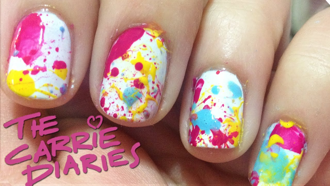 The Carrie Diaries Inspired Nails - YouTube