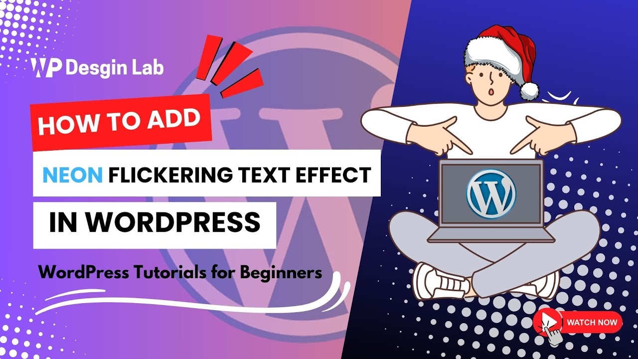 How to Add Neon Flickering Text Effect in WordPress Elementor - YouTube