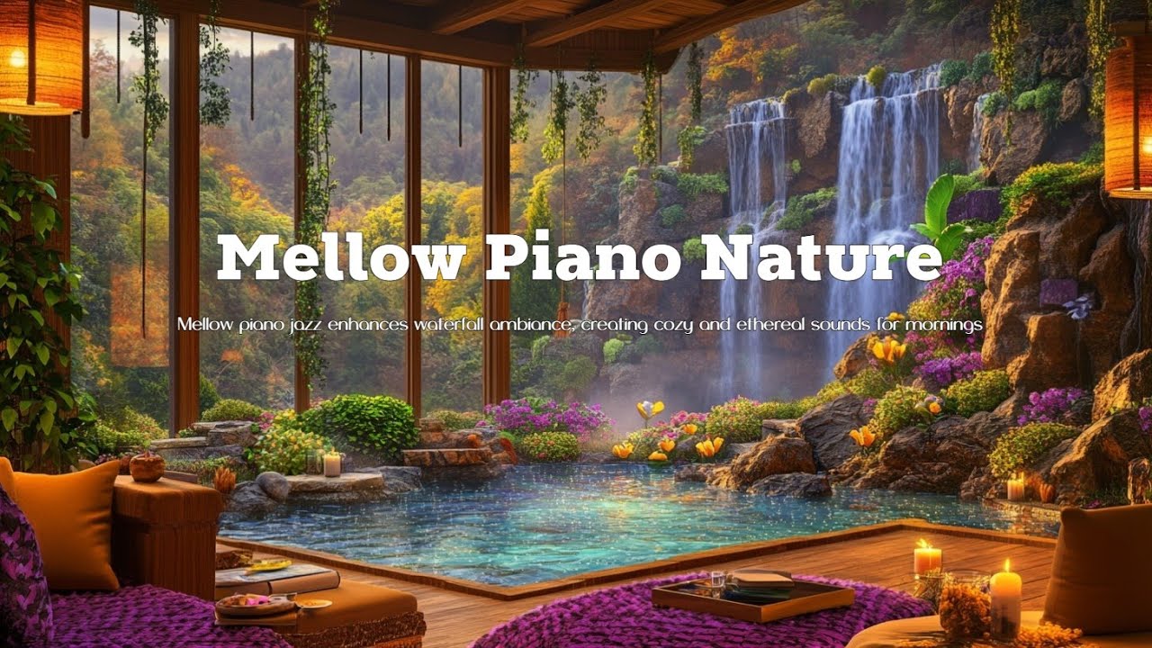 Cozy Piano Jazz Music for Relaxing Mornings Ethereal Sounds Waterfall ...