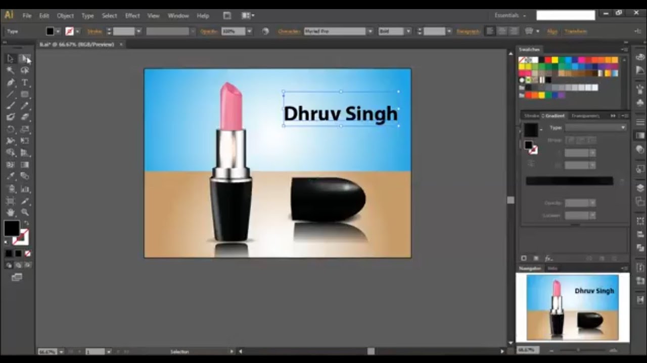 Lipstick in adobe illustrator Part-2 - YouTube