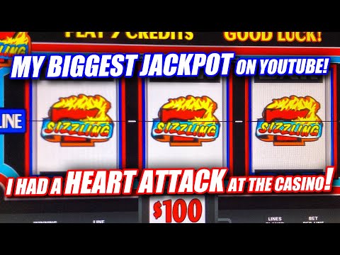 SIZZLING 7 SLOT MACHINE ★ MASSIVE JACKPOT WIN LEAD TO A HEART ATTACK ...